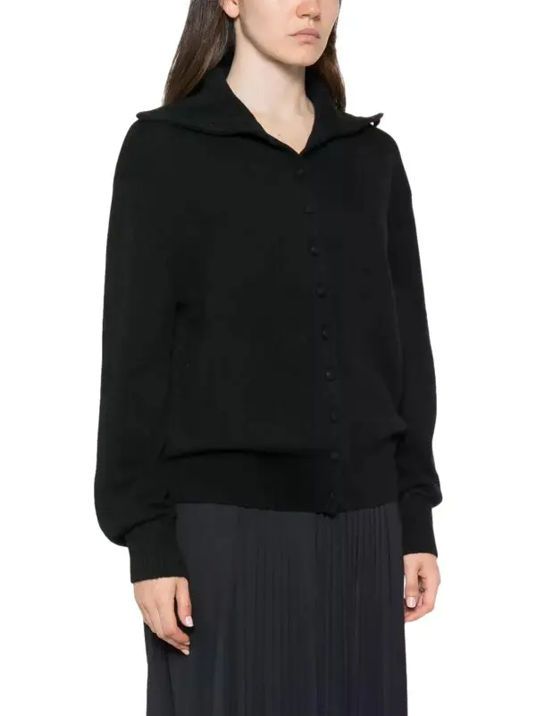 LISA YANG Sailor Collar Cardigan - Black