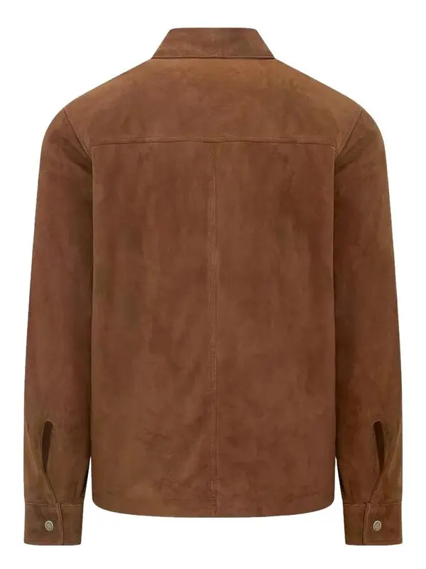 GIOCASTA Suede Panelled Jacket - Brown