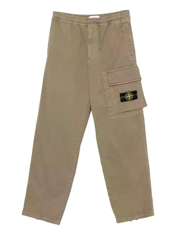 Stone Island Logo Patch Cargo Trousers - Neutrals