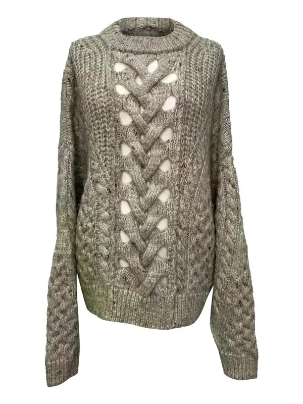 ISABEL MARANT VINTAGE Cable-knit Wool Sweater - Grey