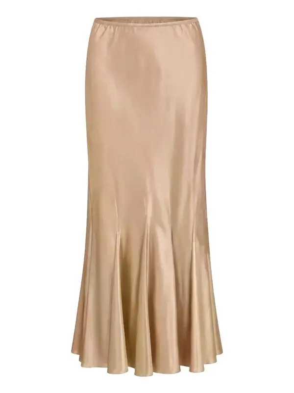 Fabiana Filippi Satin-finish Flared Skirt - Neutrals