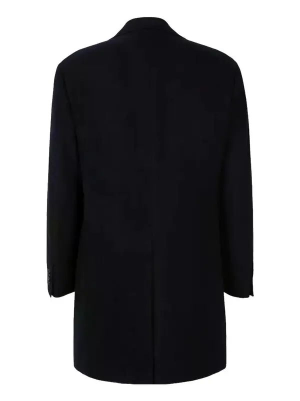 Canali Single-breasted Notched-lapel Coat - Blue