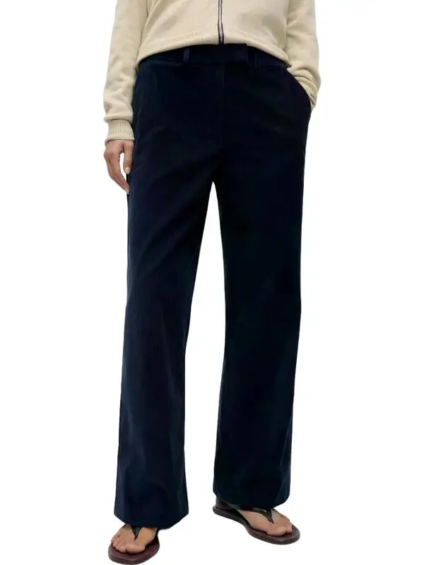 CORDERA Corduroy Low-rise Trousers - Blue