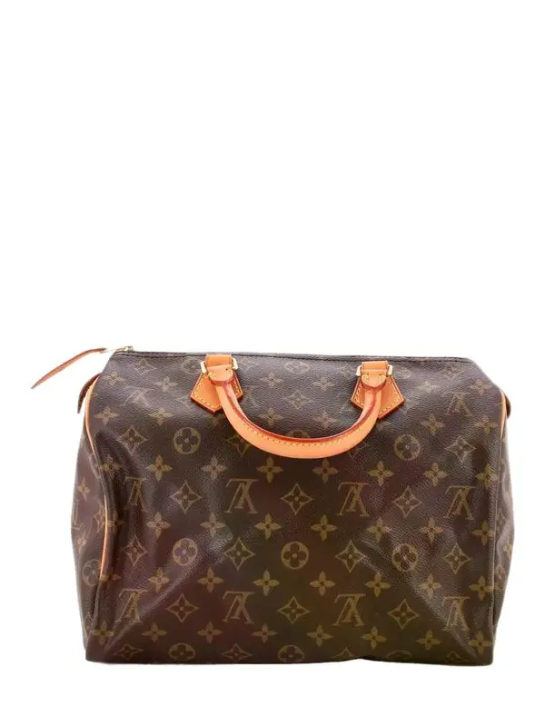 LOUIS VUITTON Speedy Handbag Monogram Canvas 30 Satchel - Brown