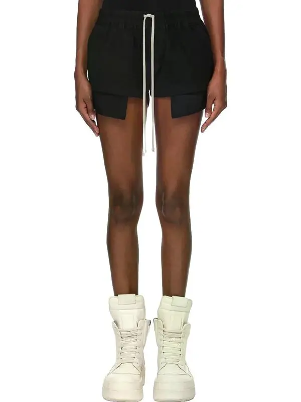 Rick Owens Layered Drawstring Shorts - Black