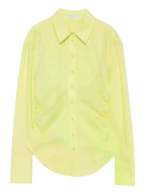 Patrizia Pepe Gathered Poplin Shirt - Yellow