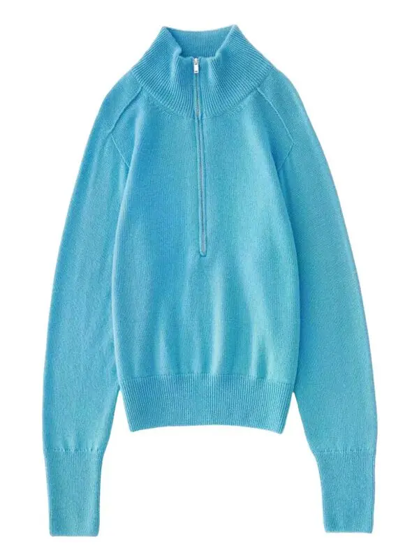 Studio Nicholson Maren Half-zip Sweater - Blue