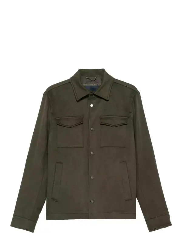 Herno Button-up Chest-pocket Jacket - Green