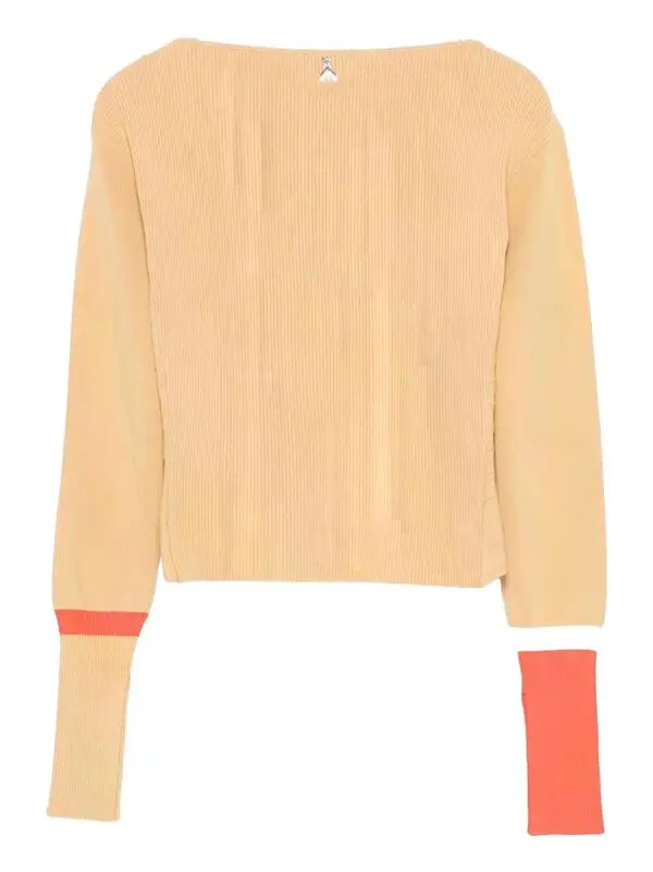Patrizia Pepe Color-block Wrap-front Knit - Neutrals