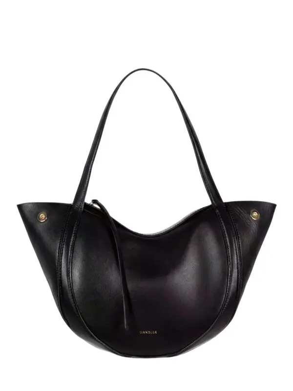 WANDLER Lin Mini Calf Leather Tote Bag - Black
