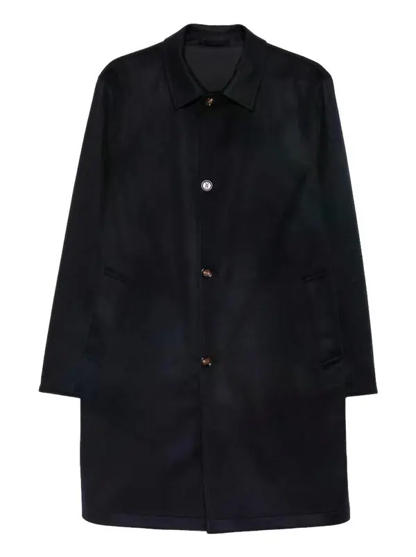KIRED Single-breasted Reversible Coat - Blue