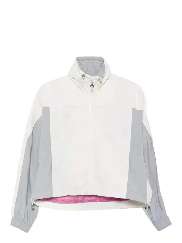 Patrizia Pepe Colour-block High-neck Zip-up Jacket - Neutrals