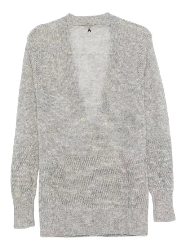 Patrizia Pepe Fine Knit V-neck Cardigan - Grey