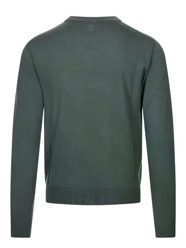 Canali Fine-knit Crew Neck Sweater - Green