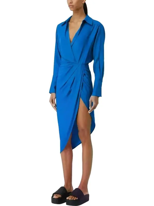 Gauge81 Lapis Silk Midi Dress - Blue