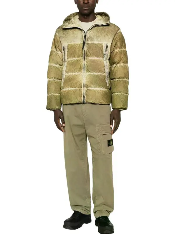 C.P. COMPANY Goggle Hooded Padded Jacket - Green
