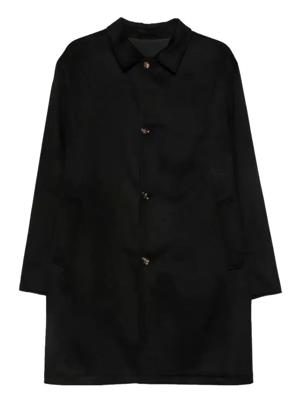KIRED Single-breasted Reversible Coat - Black