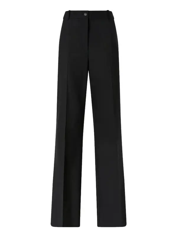 Pinko Tailored Wool Crêpe High-waist Trousers - Black