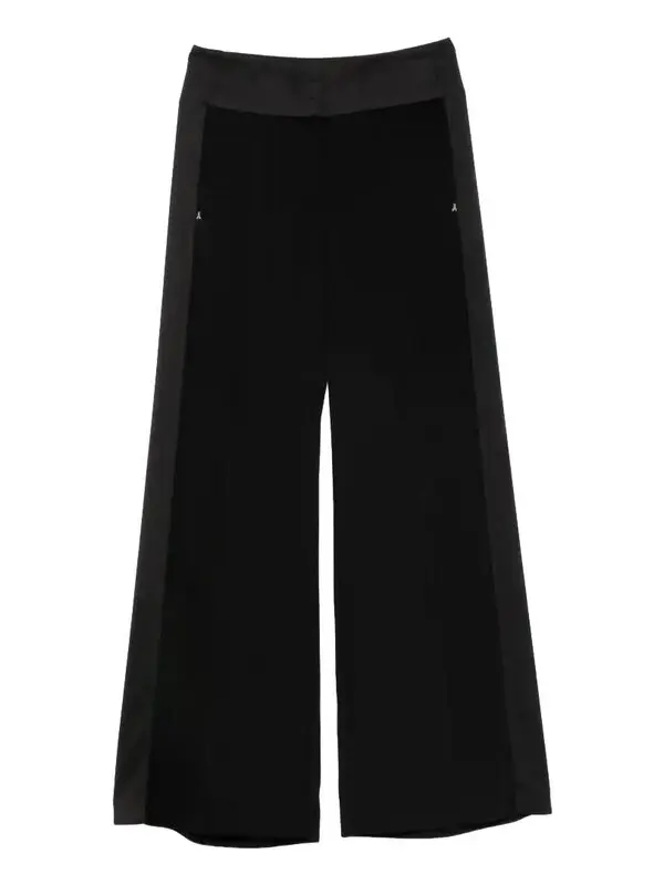 Patrizia Pepe Color-block Palazzo Pants - Black