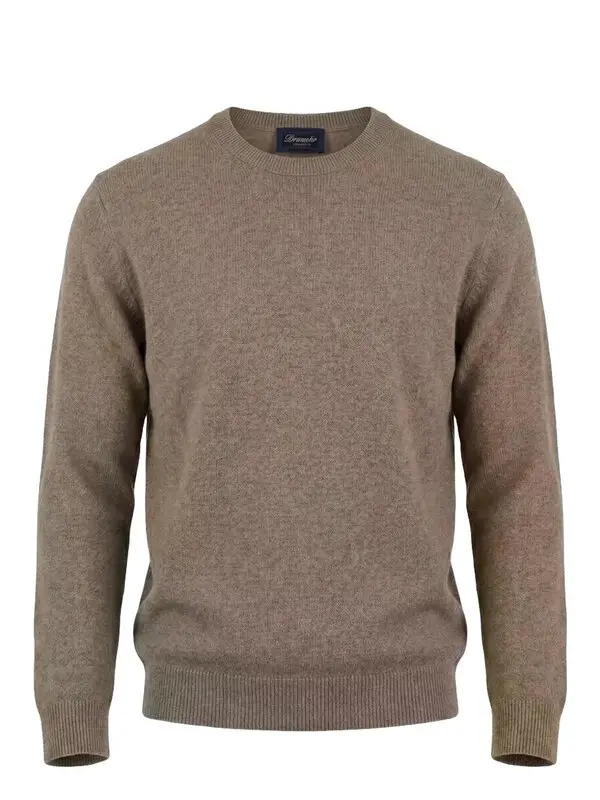 DRUMOHR Crew Neck Wool Sweater - Brown