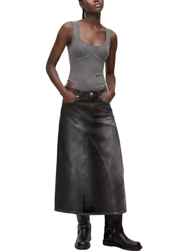 Karl Lagerfeld Denim Maxi Skirt - Black