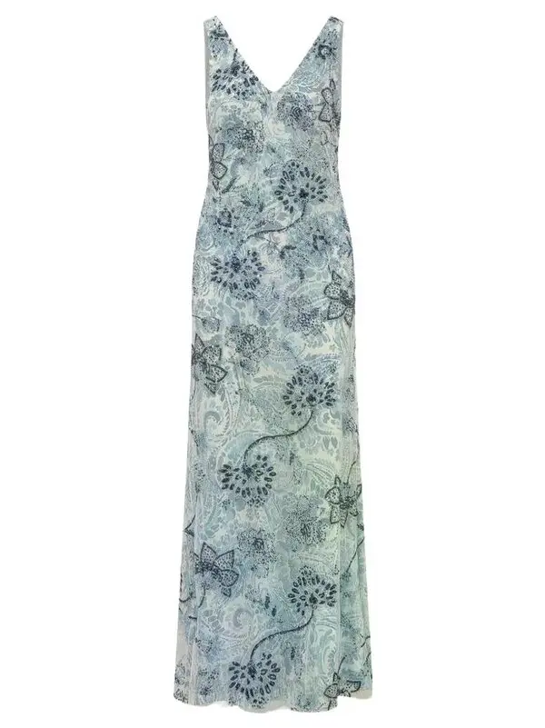 Ralph Lauren Floral Print V-neck Maxi Dress - Neutrals