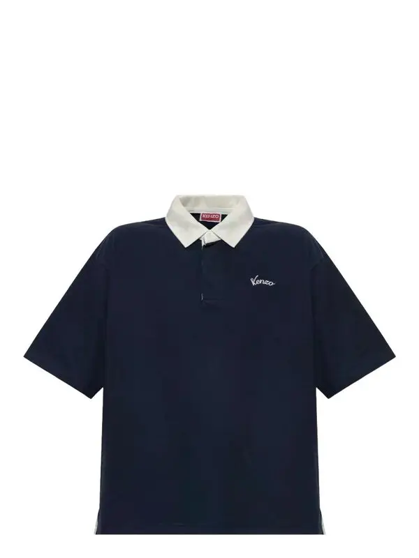 Kenzo Embroidered-logo Polo Shirt - Blue