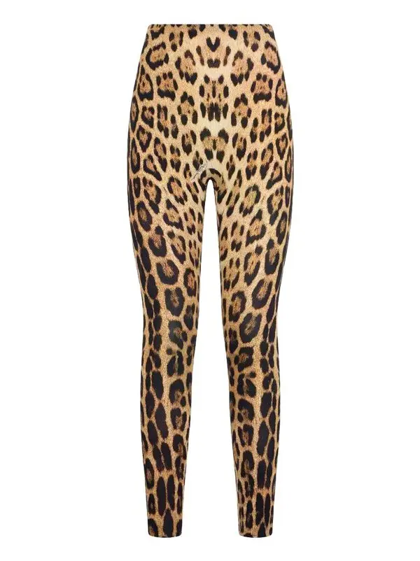 Roberto Cavalli Leopard-print Leggings - Neutrals