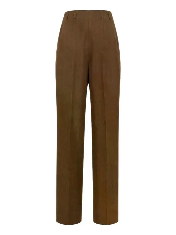 Alberta Ferretti Pleated Belt-loops Trousers - Brown