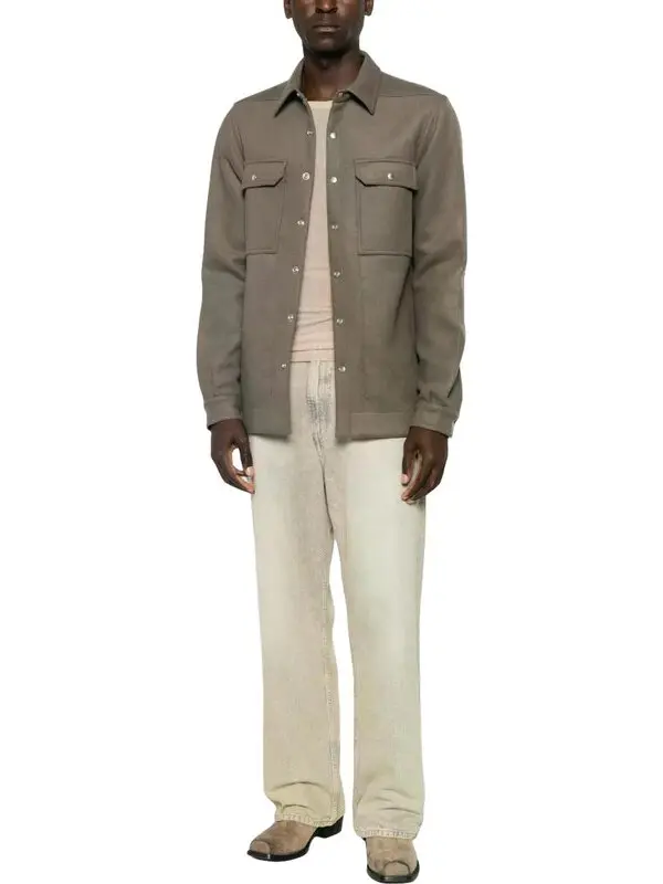 Rick Owens Press-stud Flap-pocket Jacket - Grey