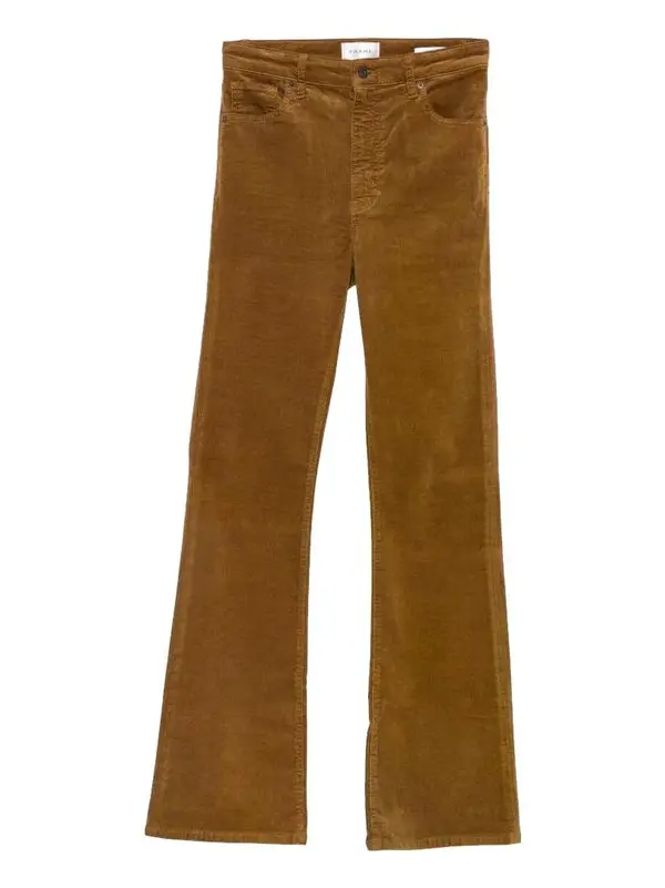 FRAME Bronze Corduroy Flared Trousers - Brown