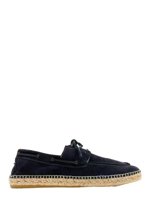 FORSA Lace-up Suede Espadrilles - Blue