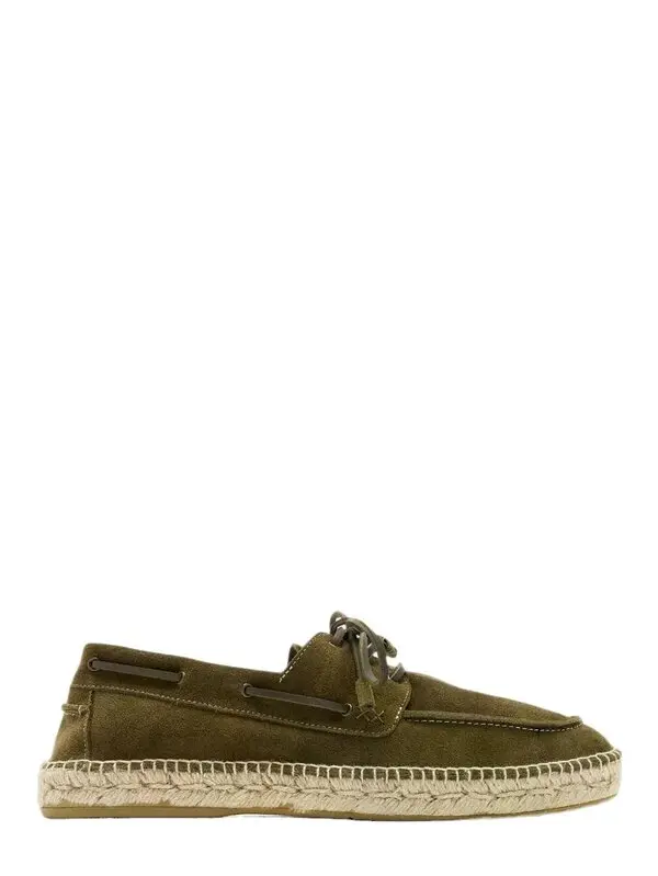 FORSA Lace-up Suede Espadrilles - Green