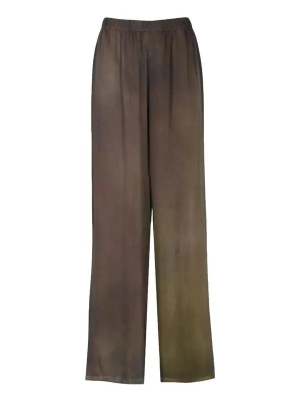 Avant Toi Elastic-waist Wide-leg Trousers - Brown