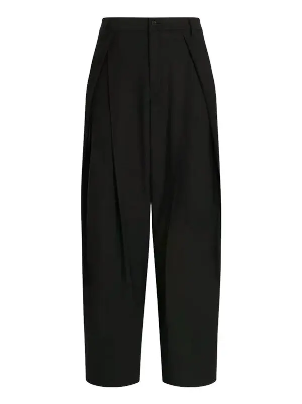 Dolce & Gabbana Virgin Wool Gabardine Trousers - Black