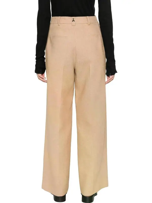 Patrizia Pepe Pleated Wide-leg Trousers - Neutrals