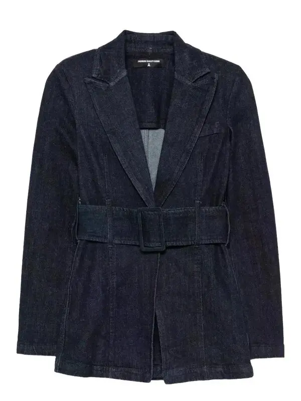 Patrizia Pepe Belted Denim Blazer - Blue