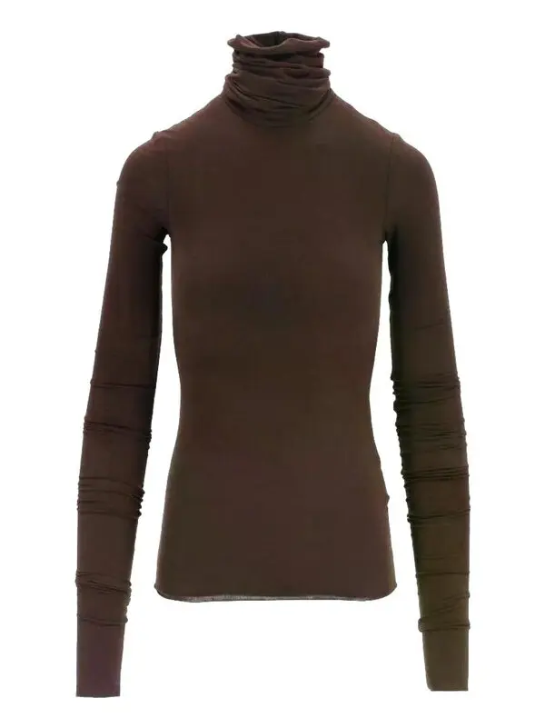 AL DUCA D’AOSTA 1902 Long-sleeve Turtleneck T-shirt - Brown