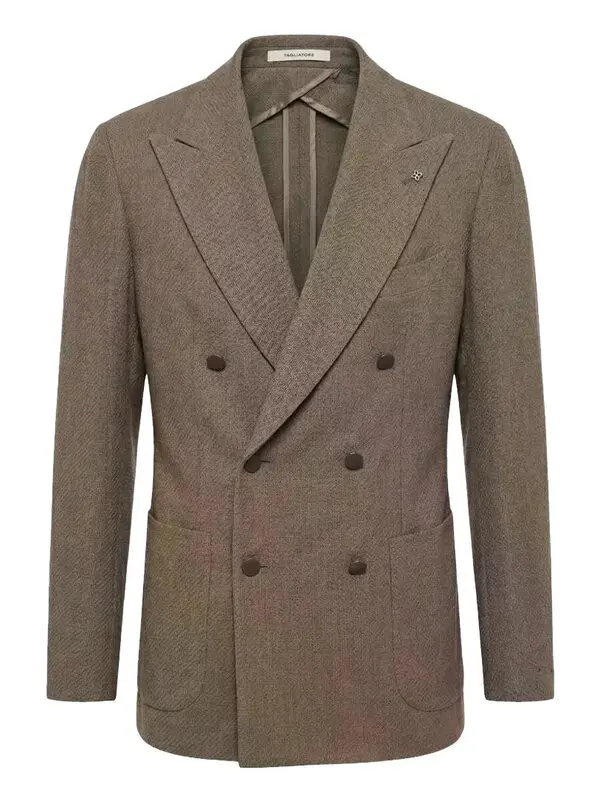 Tagliatore Double-breasted Peak-lapel Blazer - Brown