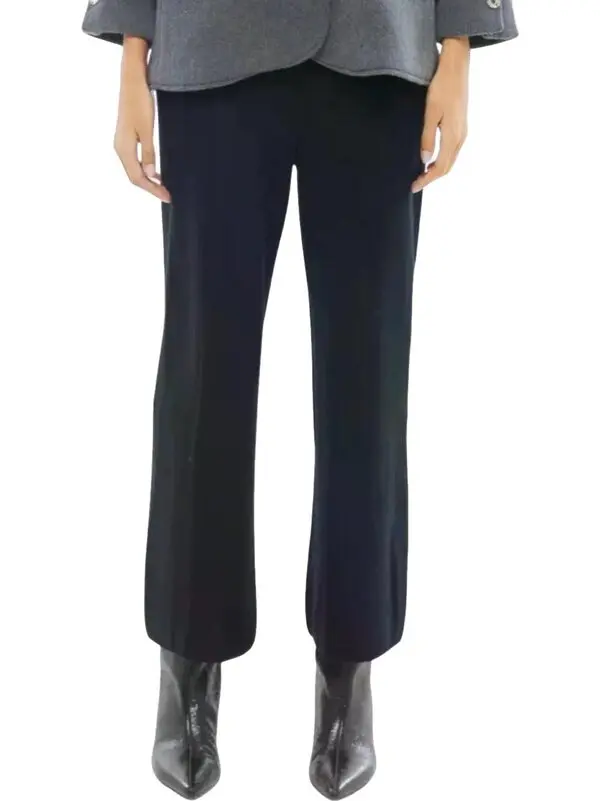IZAAK AZANEI High-waisted Wide-leg Trousers - Black