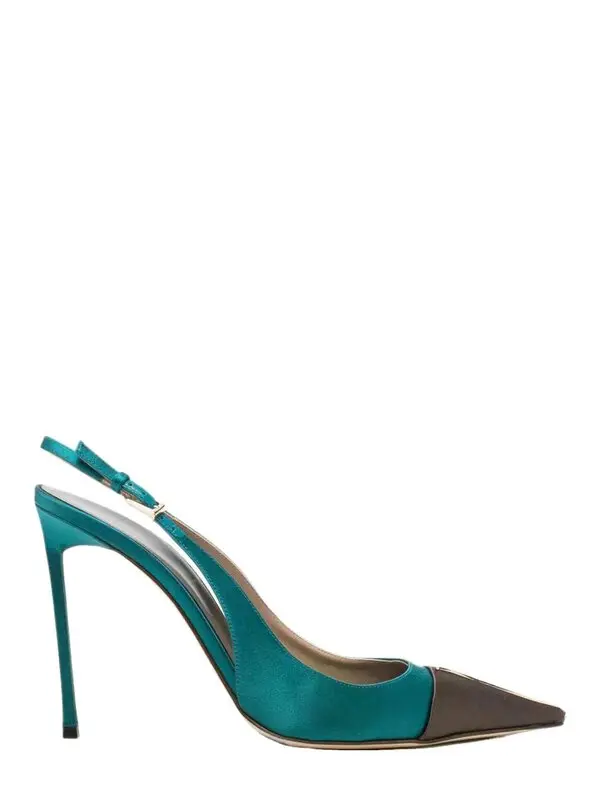 TOM FORD Satin Slingback Pumps - Green