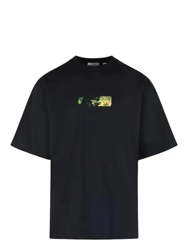 Off-White Spices Arrow Cotton T-shirt - Black