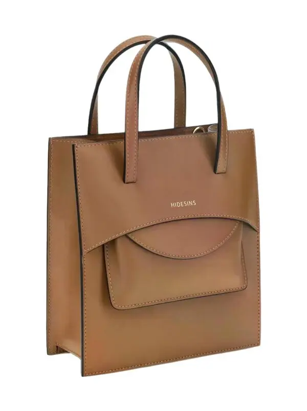 HIDESINS Logo Detail Handbag - Brown