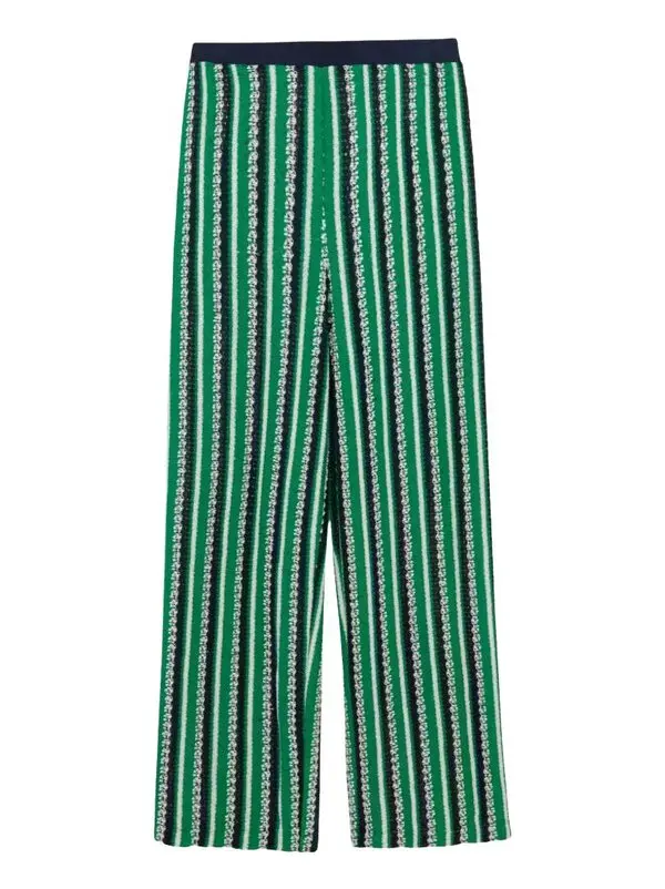 Simkhai Brenner Stripe Knit Trousers - Green