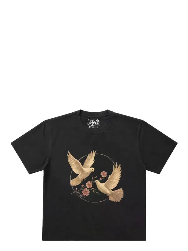 MELT Dove-print T-shirt - Black