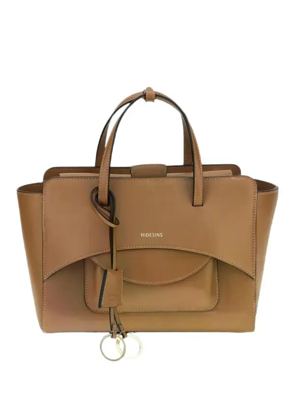 HIDESINS Logo Detail Handbag - Brown