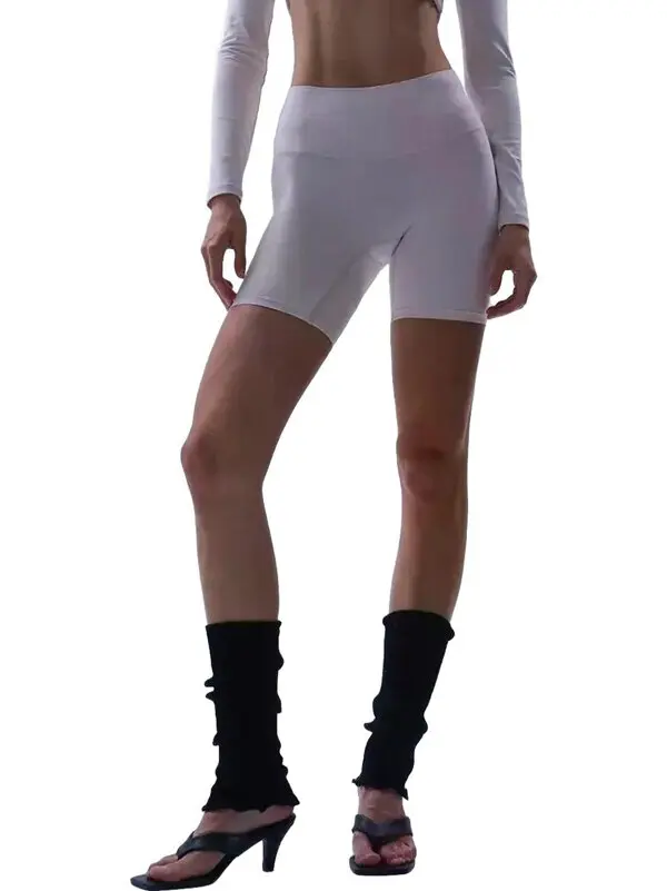 GOD SAVE QUEENS High-waisted Cycling Shorts - Neutrals