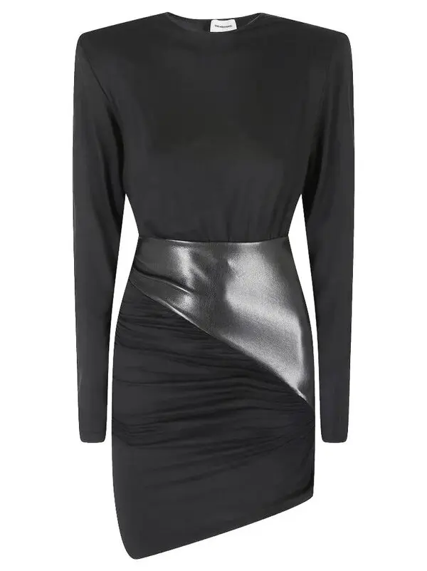 Andamane Ursula Ruched Mini Dress - Black