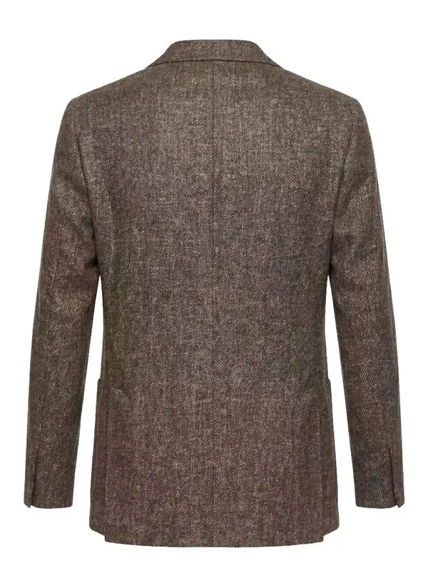 Tagliatore Double-breasted Wool Blazer - Brown