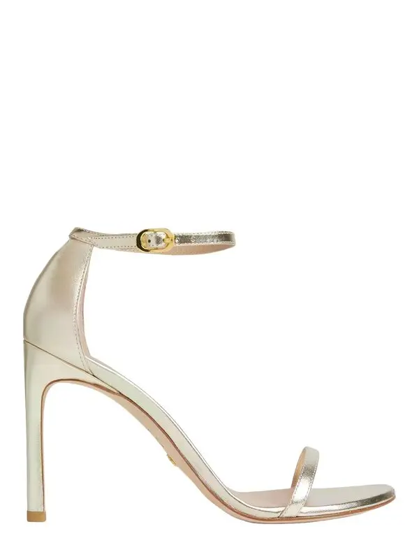 STUART WEITZMAN 105mm Nudistsong Strap Sandals - Gold
